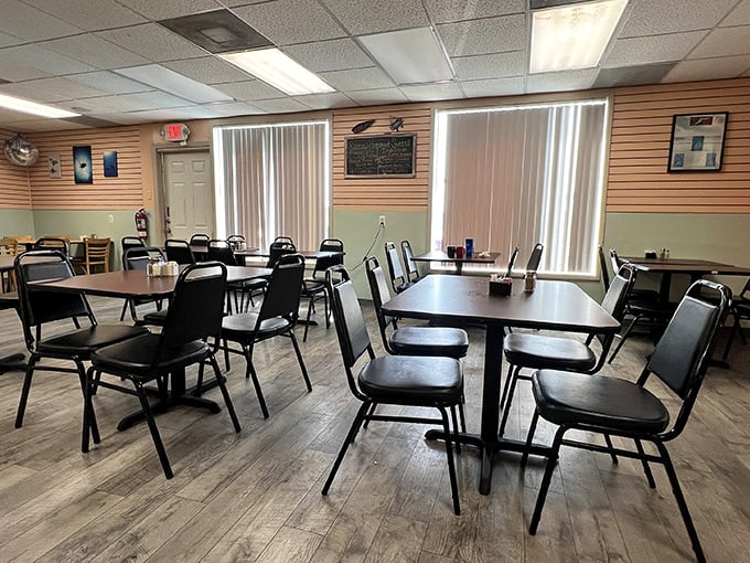 A dining room where every table holds the potential for memory-making meals and conversations that linger longer than the coffee refills.