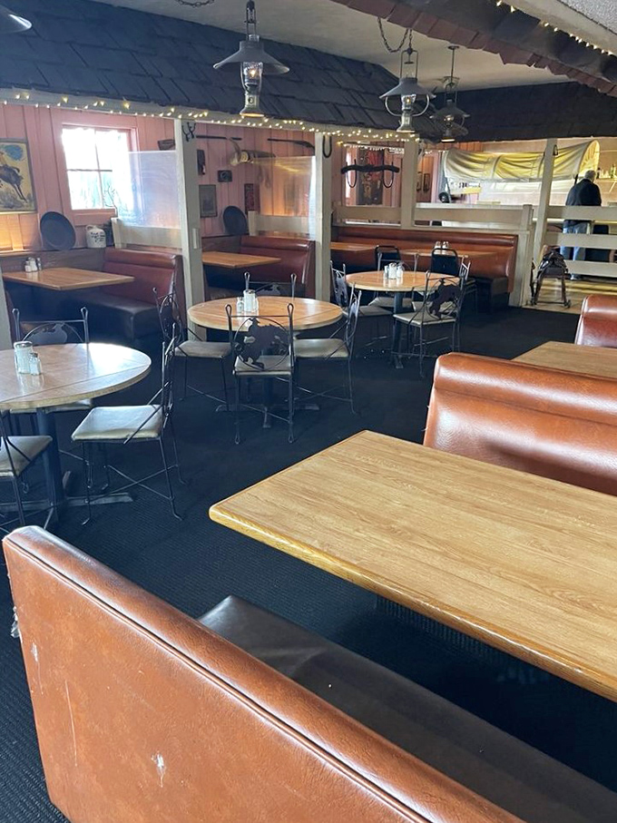 The dining room whispers stories of countless celebrations, first dates, and regular Tuesday night dinners that became cherished memories.