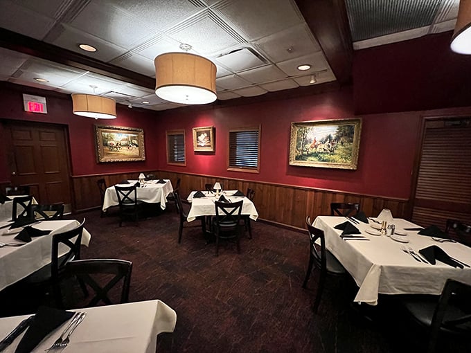 Dining rooms should feel like this&mdash;intimate, warm, with enough space between tables to keep your secrets and enough charm to create new ones.