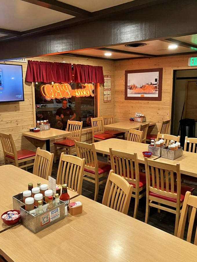 A dining room that feels like it was designed specifically for lingering conversations and second cups of coffee.