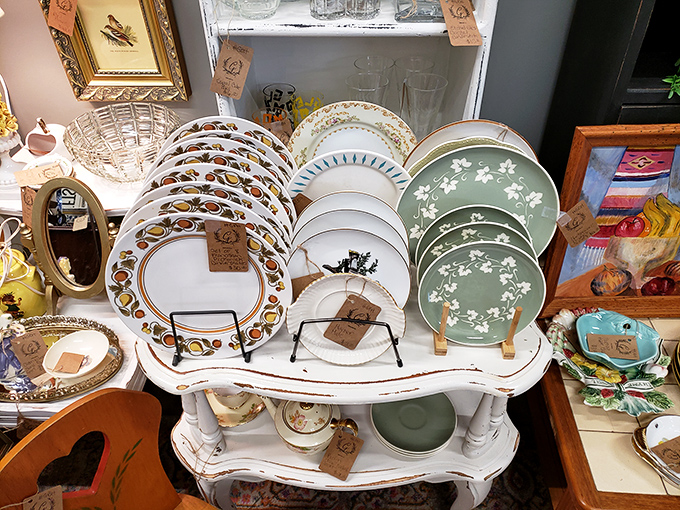 Grandmother's china has nothing on this eclectic plate collection. Sunday dinners would never be the same with these conversation starters. 