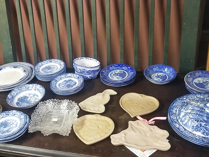 Blue and white dinnerware that makes modern reproductions look like pale imitations. Grandma's china cabinet never looked this authentic.