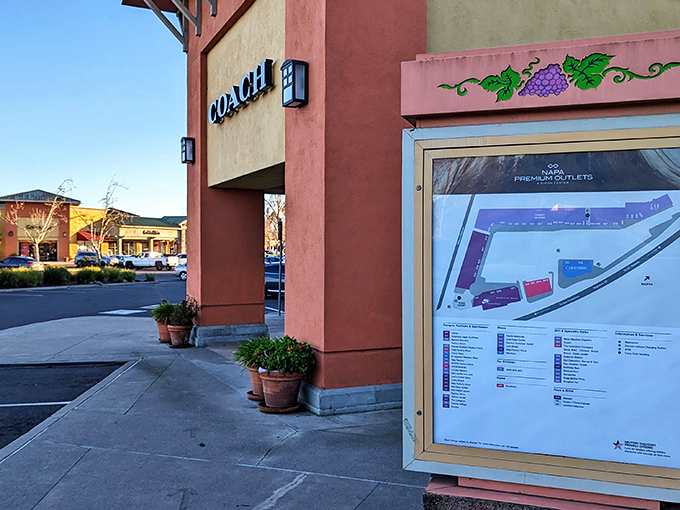 The all-important directory map&mdash;your treasure map to retail bliss. Study it like you're planning a heist, not a shopping trip.