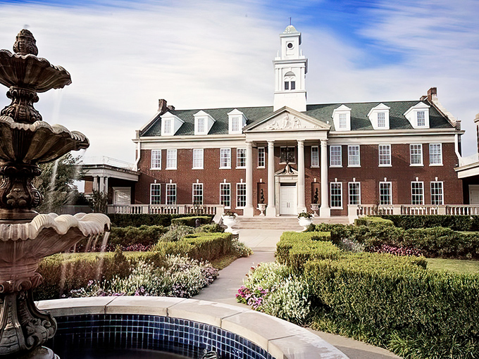 The Dominion House gardens bloom with the kind of meticulous care that makes you wonder if they employ a team of botanical perfectionists.