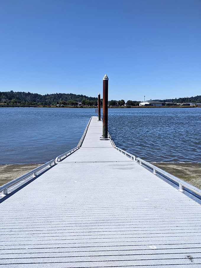 A walkway to adventure&mdash;this simple dock invites you to leave solid ground behind and embrace whatever watery journey awaits.