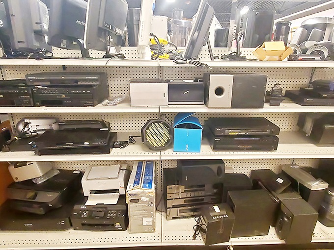 Yesterday's cutting-edge technology awaits new purpose&mdash;DVD players, speakers, and printers hoping for one more chance to prove their worth.
