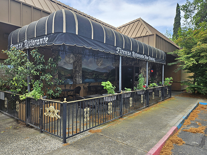 Firenze Ristorante's inviting patio beckons with the promise of pasta and conversation&mdash;a little slice of Italy in California's agricultural heartland.