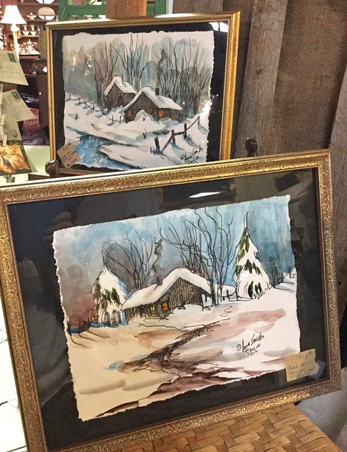 Winter scenes captured in watercolor and framed in gold&mdash;Tennessee artists bringing snowy serenity to walls that need a touch of calm.