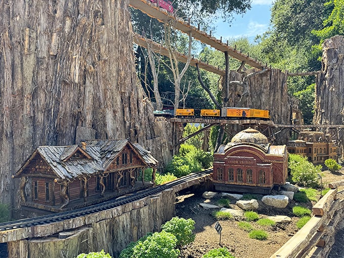 Model trains wind through miniature landscapes, delighting visitors who never quite outgrew their childhood fascination with tiny things.