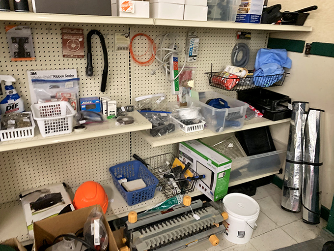 DIY paradise where forgotten tools find purpose again&mdash;like a hardware store where everything comes with bonus character.