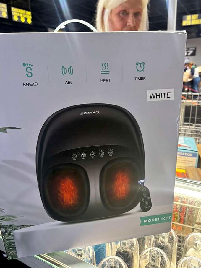 This foot massager knows exactly what tired feet need after a day of bargain hunting.