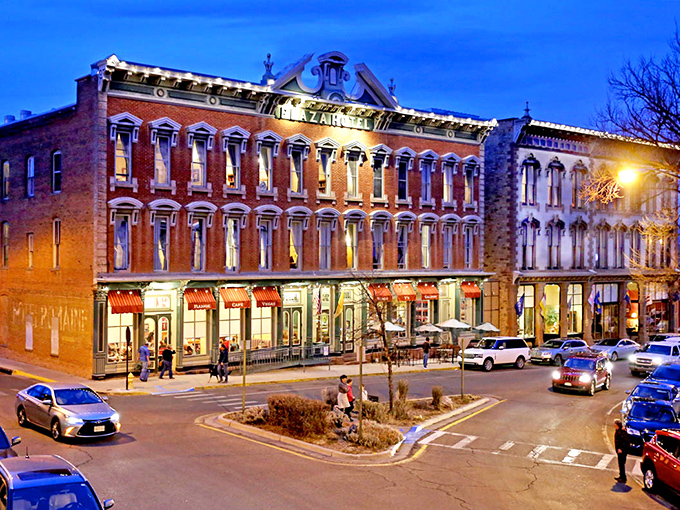 The Plaza Hotel anchors downtown with Victorian grandeur that makes modern chain hotels look like they're not even trying anymore.