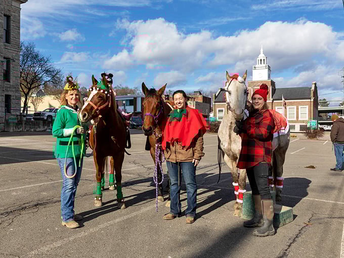 Holiday celebrations in Towanda feature four-legged participants who seem just as invested in spreading Christmas cheer as their human companions.