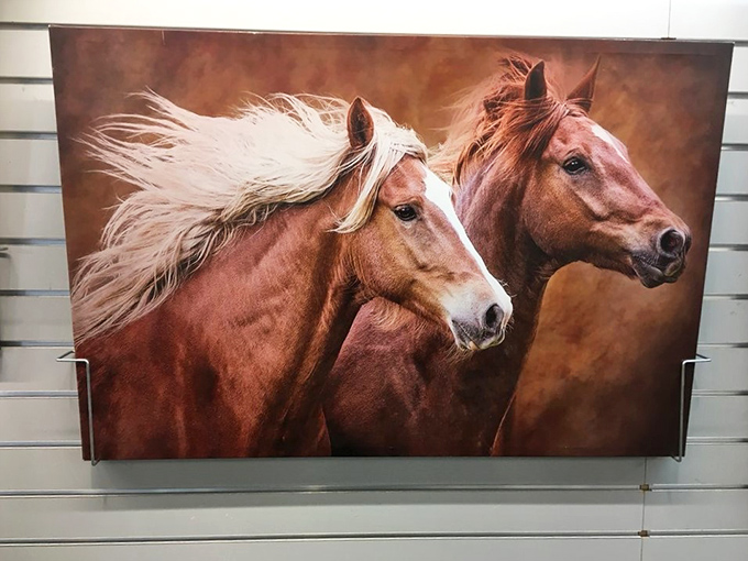 Majestic equine art that once graced someone's living room could be the statement piece your home office desperately needs.