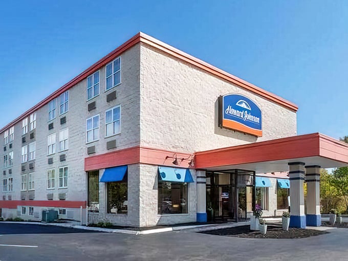 Comfortable accommodations await after your day exploring Portsmouth's historic streets, shops, and waterfront attractions.