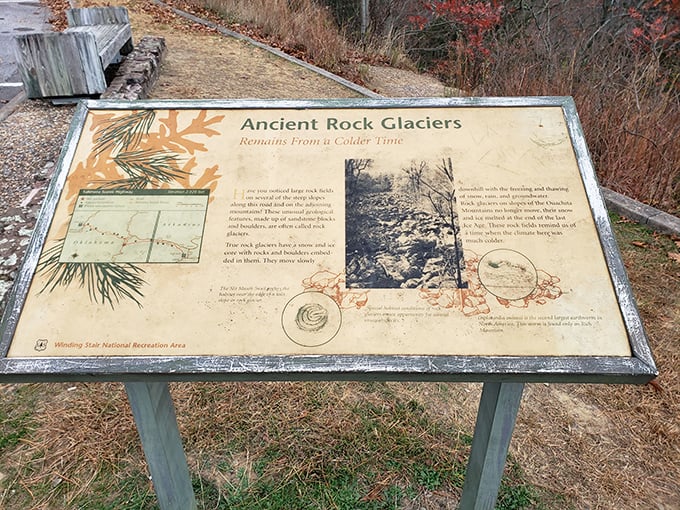 Ancient rock glaciers: proof that Oklahoma was cool long before food trucks and craft breweries arrived on the scene.