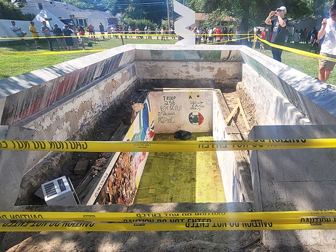 The excavation reveals the vault beneath, where a Vega waits patiently for its moment in the sun.