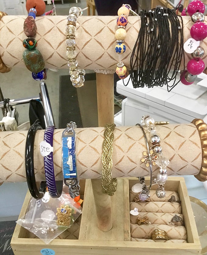 Jewelry that tells stories! Each bracelet and necklace awaits its next chapter&mdash;perhaps adorning your wrist at your next dinner party.