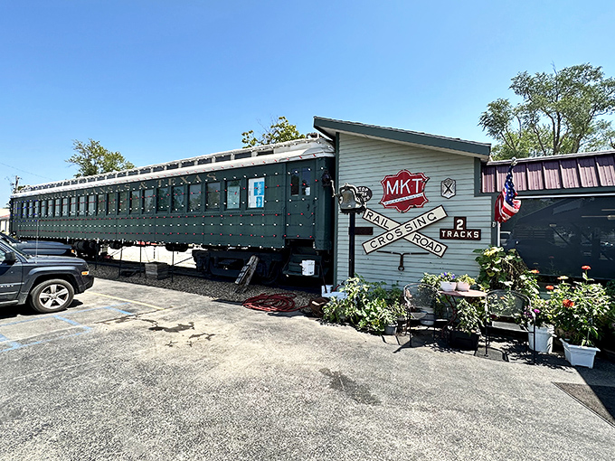All aboard for flavor! Kehde's BBQ serves up smoky delights in a converted train car, proving Sedalia's railroad heritage extends deliciously to its dining scene.