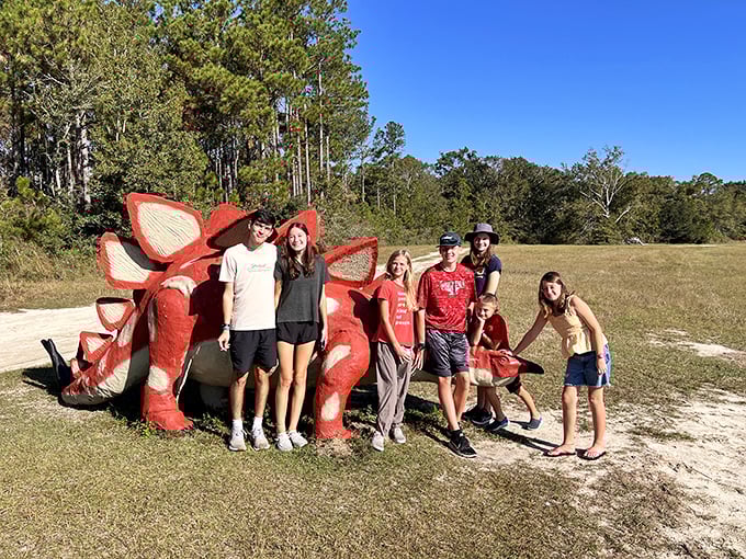 Family dinosaur expeditions: where memories are made, scale is questioned, and everyone debates which one would make the best pet.