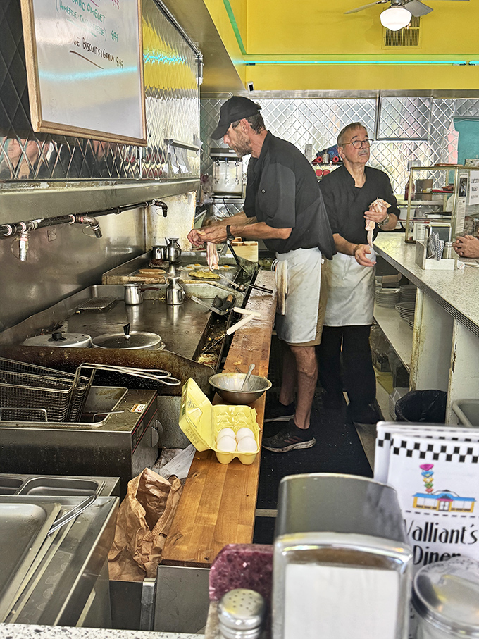 Where kitchen magic happens&mdash;the grill masters orchestrate a symphony of sizzles and flips. This isn't cooking; it's performance art with delicious results.
