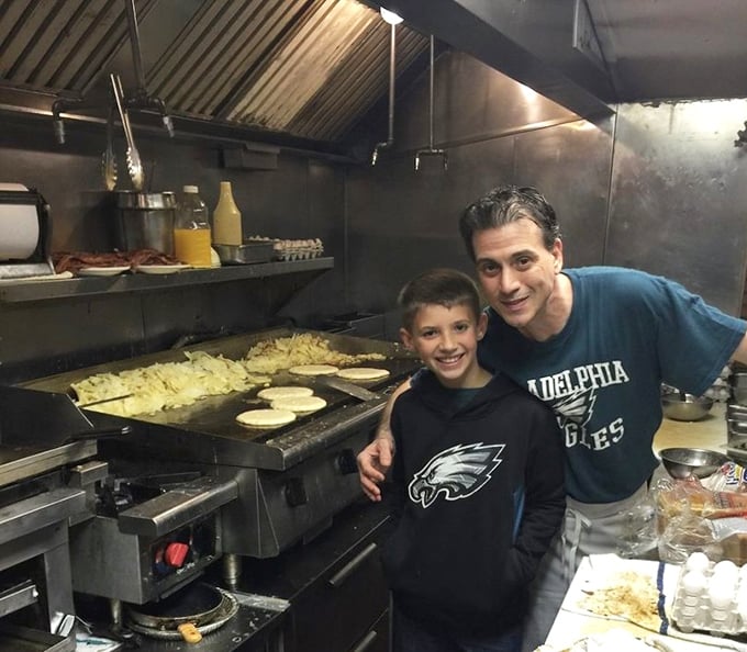 Behind the scenes where the magic happens &ndash; Eagles fans making food for Eagles fans.
