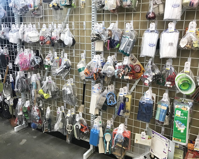 The kitchen gadget wall&mdash;where mysterious utensils wait for someone who actually knows what that melon baller-looking thing really does.