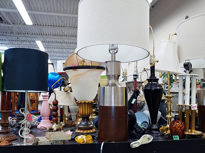 Lamp department or modern art installation? These illuminating options range from sleek contemporary to "your aunt's living room circa 1983."