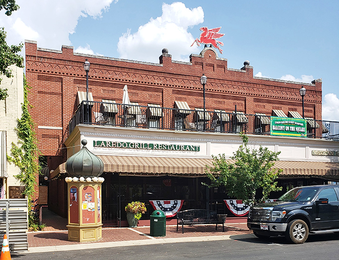 Laredo Grill Restaurant beckons hungry visitors with its second-story balcony &ndash; the perfect perch for people-watching while savoring Southwestern flavors in the heart of Arkansas.