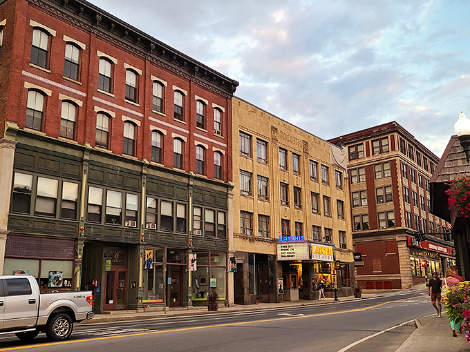 Downtown's historic buildings create a living architectural museum, their facades telling stories of Brattleboro's evolution through changing times.