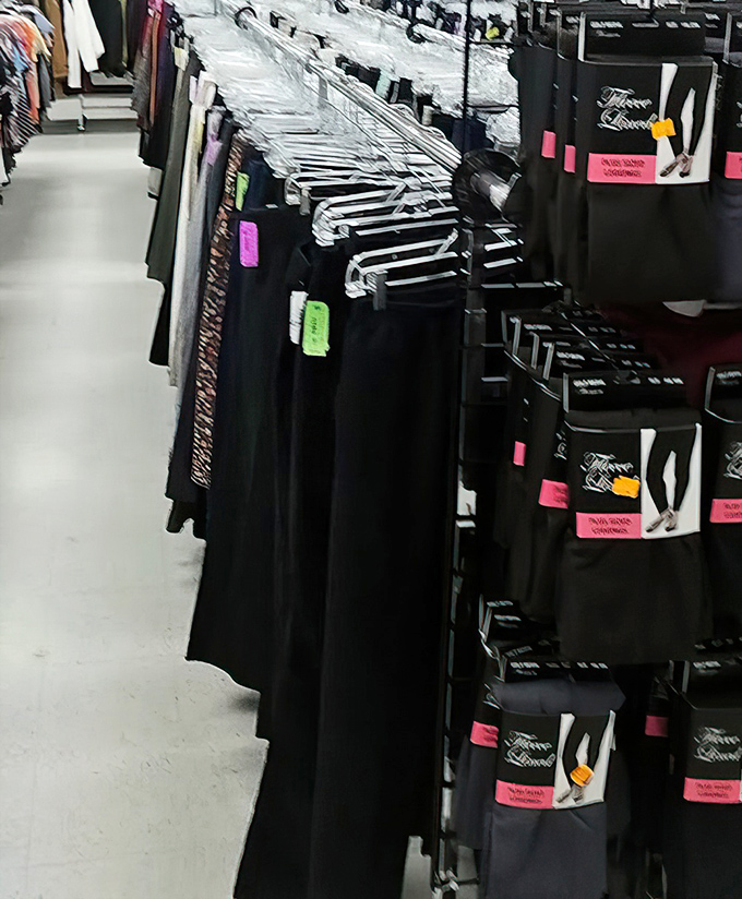 Black leggings multiply like rabbits, proving some fashion trends never die, they just get donated.