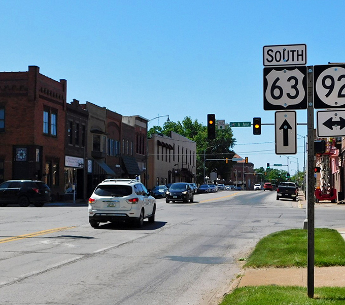 Main Street's traffic lights are so perfectly timed, you'll save gas money while admiring storefronts where prices haven't changed much since 2005.
