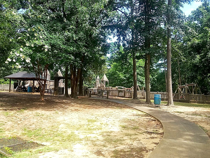Maroney Park provides shaded playgrounds and walking paths where generations gather for affordable outdoor recreation and community connection.