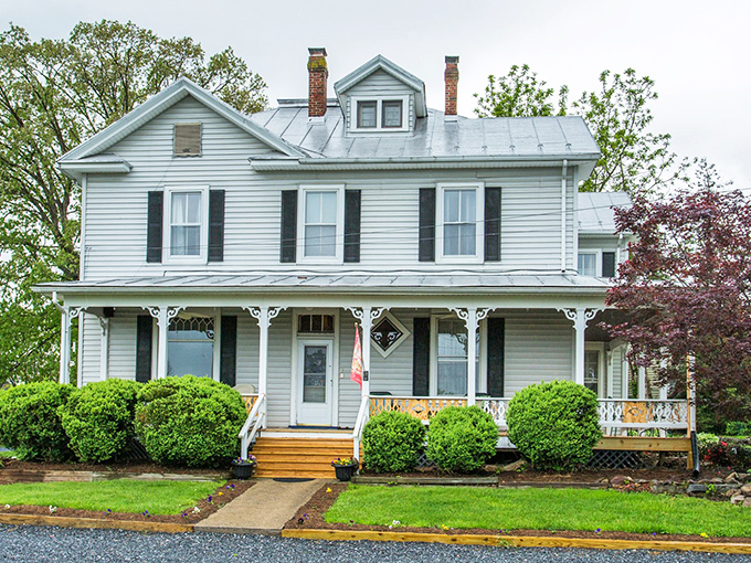 This classic white farmhouse with its wraparound porch embodies Virginia hospitality &ndash; just add rocking chairs and sweet tea.