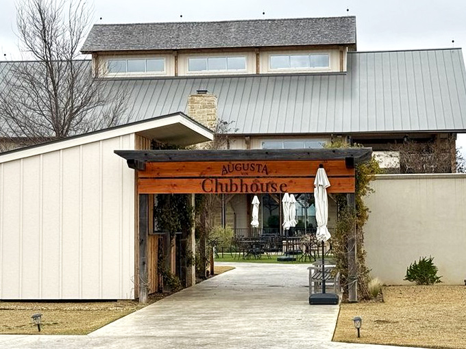 The Clubhouse entrance promises exclusive experiences beyond – like finding the VIP section at a concert, but with better drinks.