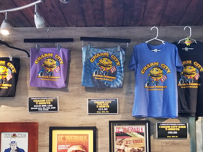Burger pride on display &ndash; these t-shirts aren't just merchandise, they're membership cards to the cult of Charm City devotees.