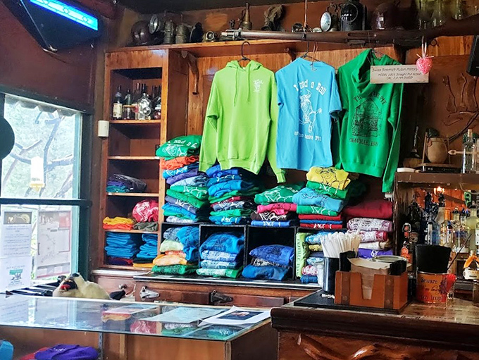 Colorful Snake Pit merchandise lets you take home a piece of Idaho history, though sadly, the prime rib doesn't travel well in suitcases.