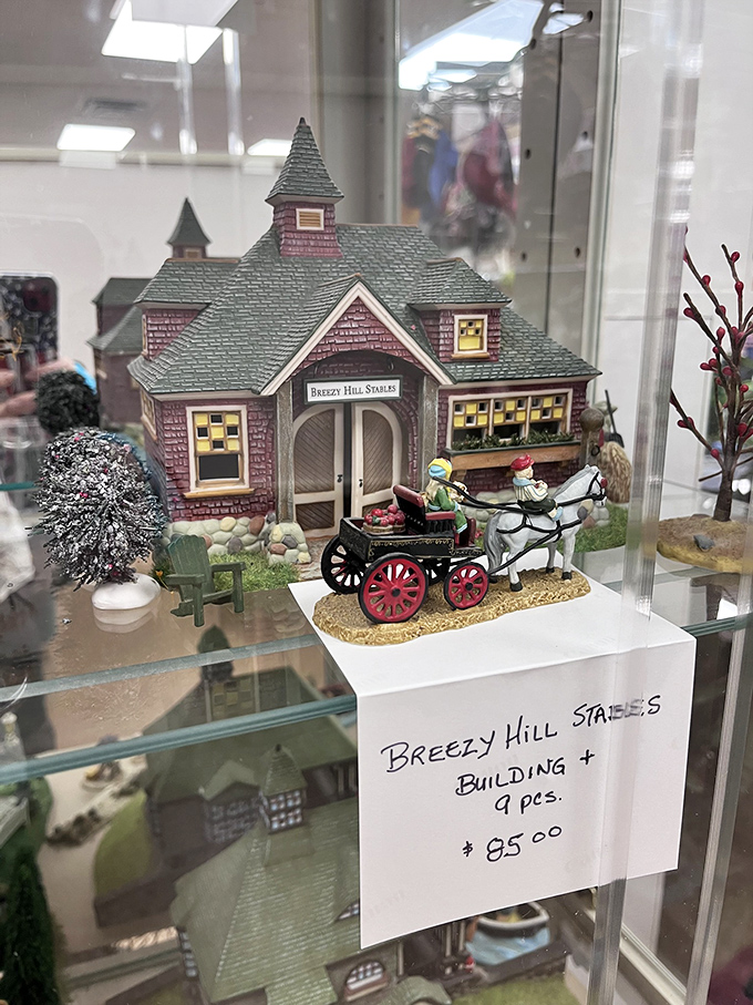 Miniature collectors, prepare your wallets! This charming Breezy Hill Stables model is detailed enough to make you believe tiny horses might trot out at any moment.