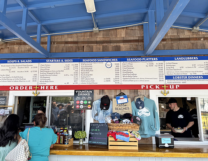 Where seafood dreams begin &ndash; the ordering window. The gateway to deliciousness where decisions are made and anticipation builds.