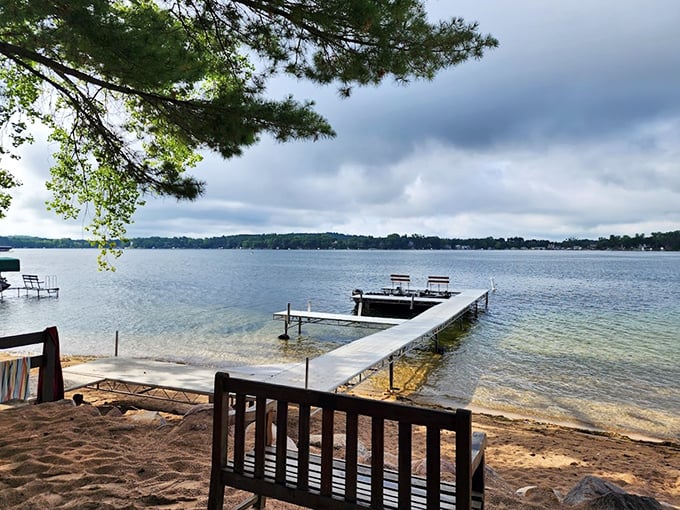 The dock stretches into Silver Lake like an invitation to adventure &ndash; or at least another round of drinks.