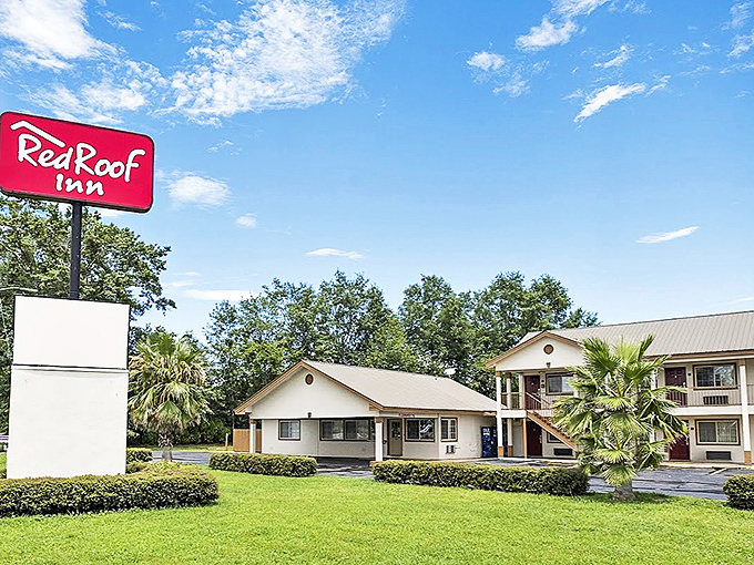 The Red Roof Inn provides no-frills accommodations for visitors—or a staycation option when your in-laws stay too long at your place.