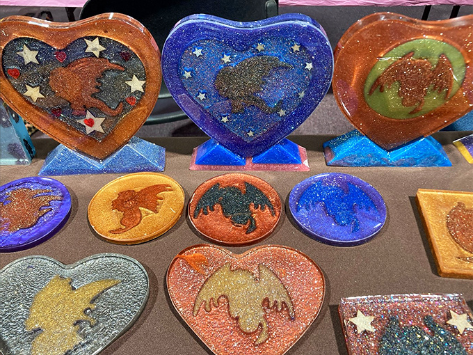 Handcrafted resin art that proves beauty doesn't always come with a gallery price tag attached.