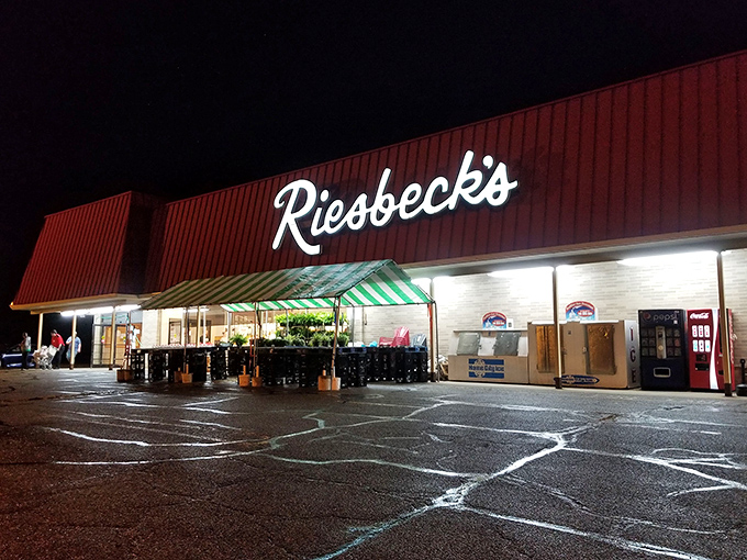 Riesbeck's at night has that Edward Hopper quality&mdash;a glowing retail oasis where late-night shoppers find both necessities and nocturnal normalcy.
