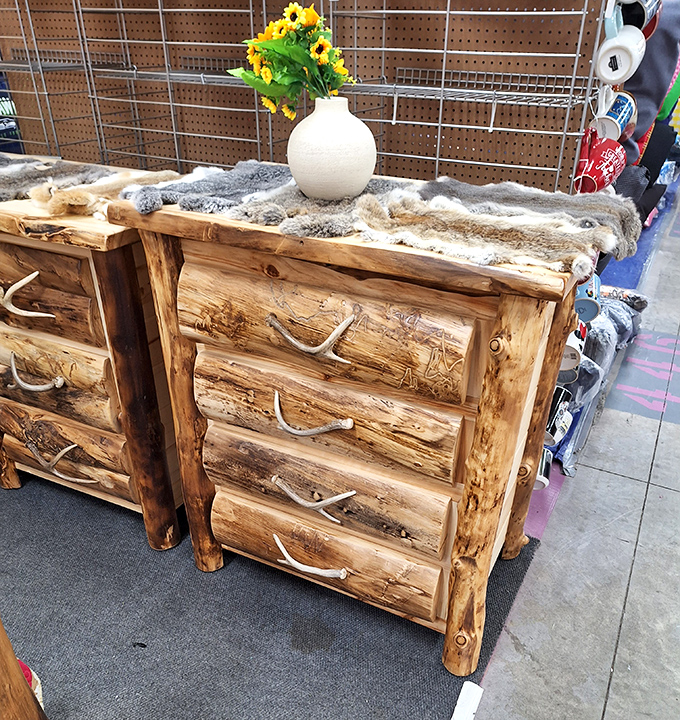 Rustic furniture that brings the outdoors in&mdash;antler drawer pulls that make opening your sock drawer feel like a wilderness adventure.