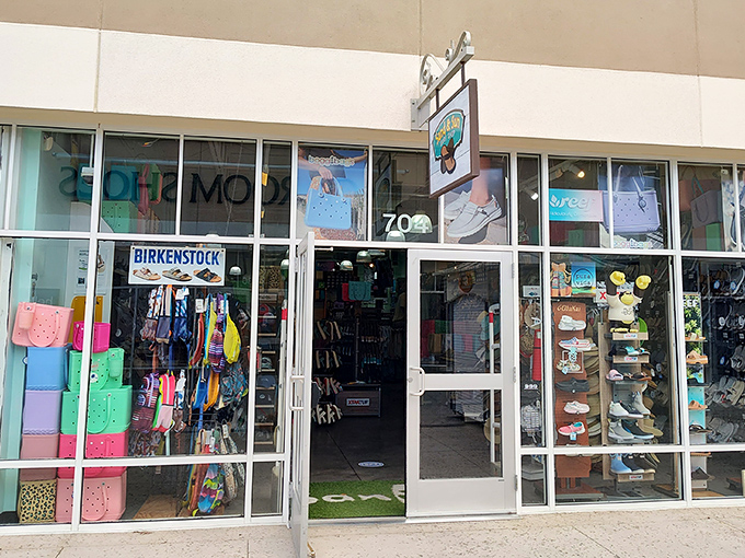 Beach vibes without the sand in uncomfortable places. This surf shop brings coastal cool to the outlet experience with Birkenstock-ready feet in mind.