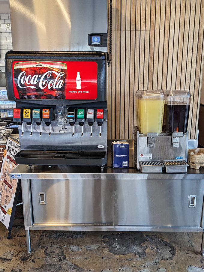The self-serve beverage station &ndash; where sweet tea flows like liquid gold and refills are limited only by your bladder's capacity.