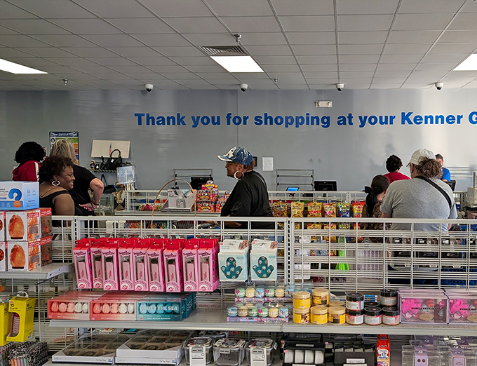 The checkout line: where strangers bond over their finds and occasionally experience mild cart envy over someone else's discoveries.
