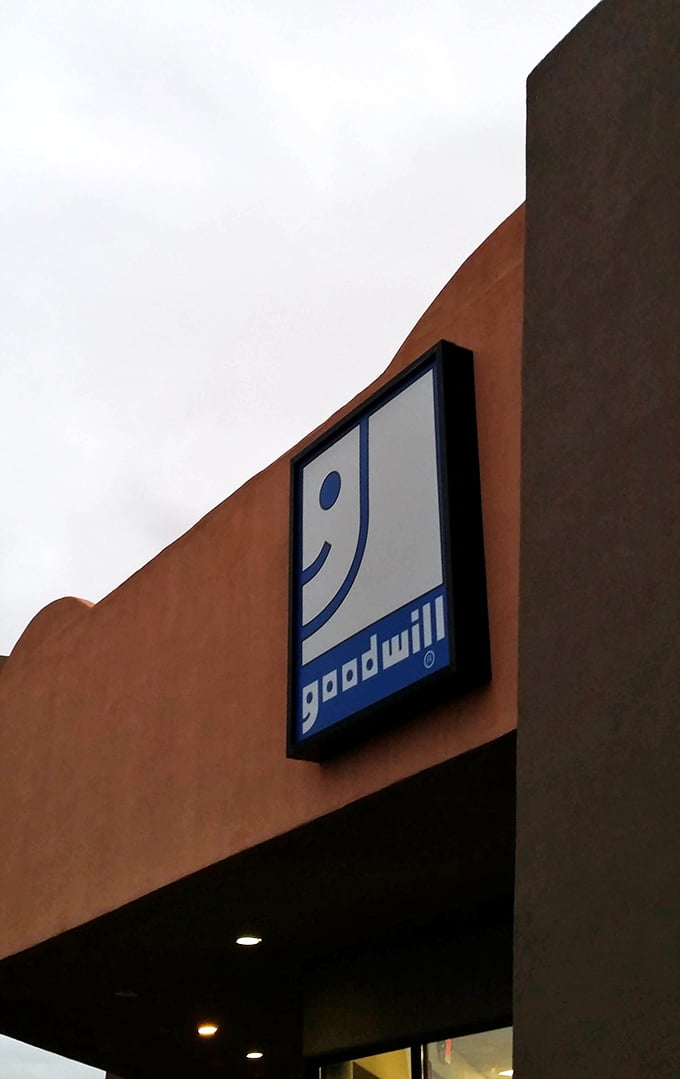 That smiling logo has become the universal symbol for "good deals inside" and "your purchase helps others." Win-win shopping at its finest.