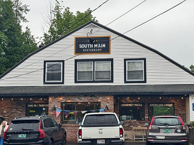 South Main Restaurant wears its Vermont charm like a comfortable flannel shirt. The string lights promise evenings of local flavors and neighborly conversation.