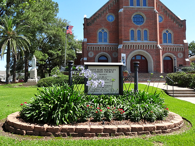 St. Mary Magdalen Church offers spiritual solace in architectural splendor, its brick façade and manicured grounds a testament to community pride.